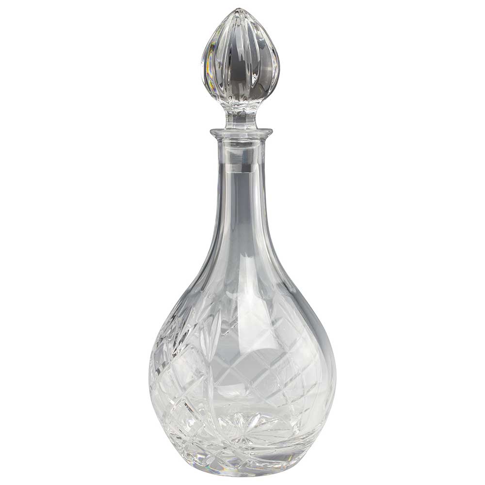Wine Panelled Crystal Decanter | Prudhoe Rosettes and Trophies